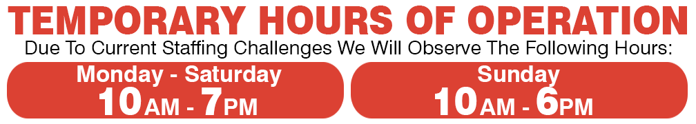 00 TEMPORARY HOURS - Tri-State Outfitters